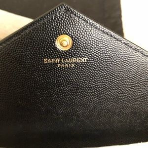 Yves Saint Laurent | Bags | Ysl Wallet On Chain Woc Black With Gold ...